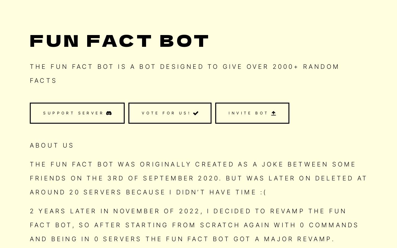 Fun fact bot